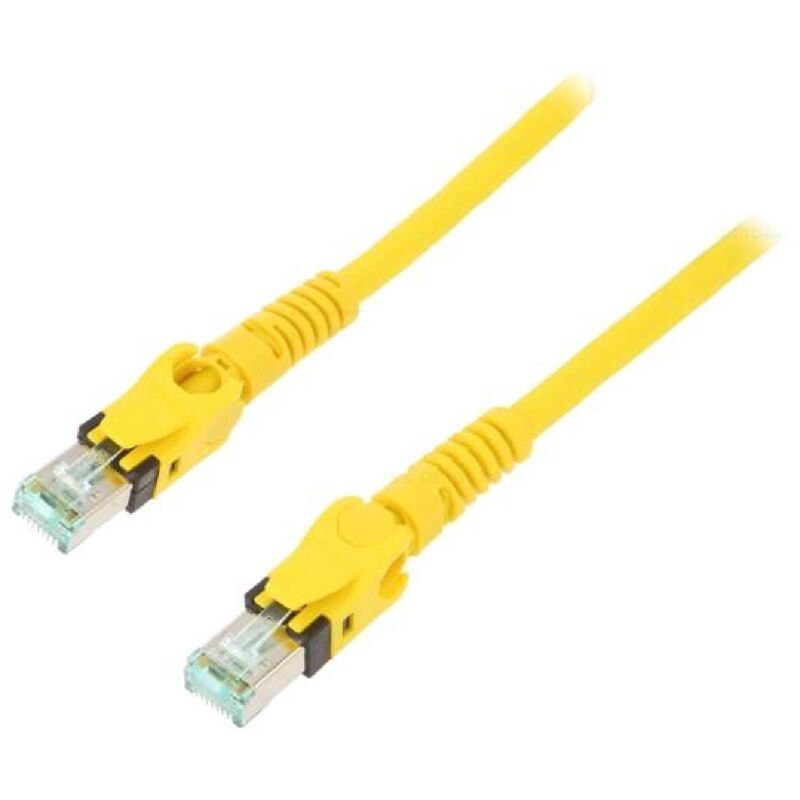 Cable reseau RJ45 male S-FTP Cat 6a jaune - 5m