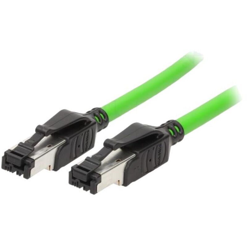 Cable reseau RJ45 male SF-UTP Cat 5 vert - 1.5m