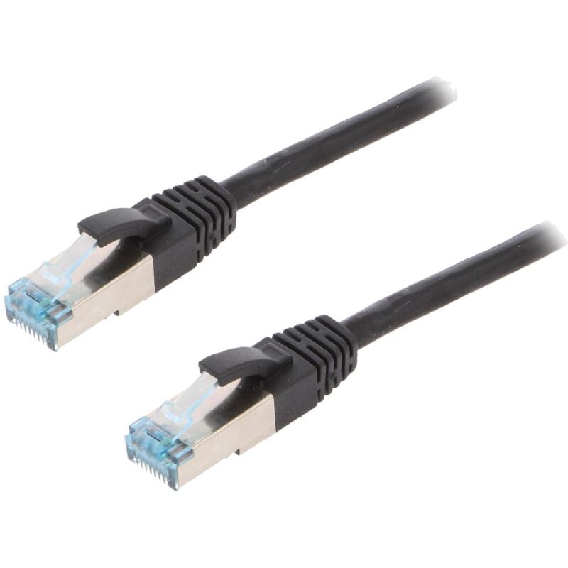 Cable reseau RJ45 male S-FTP Cat 6a noir- 1m
