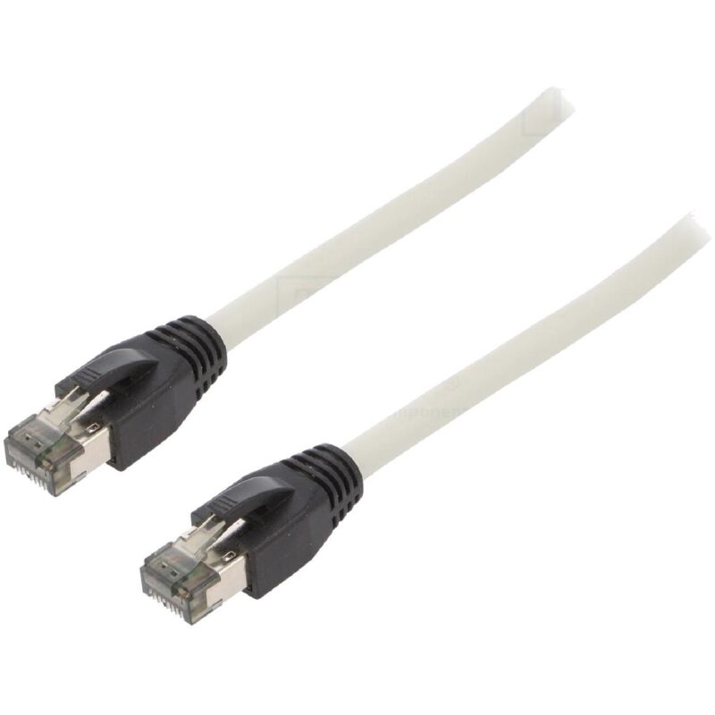 Cable reseau RJ45 male S-FTP Cat 8.1 gris- 10m