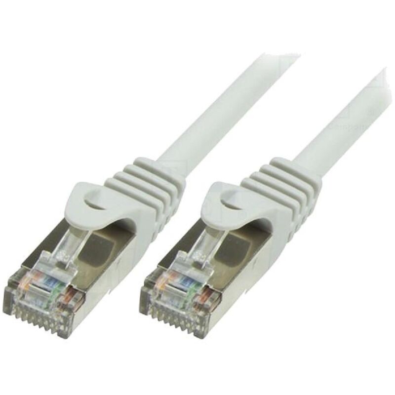 Cable reseau RJ45 male SF-UTP Cat 5e gris- 0.25m