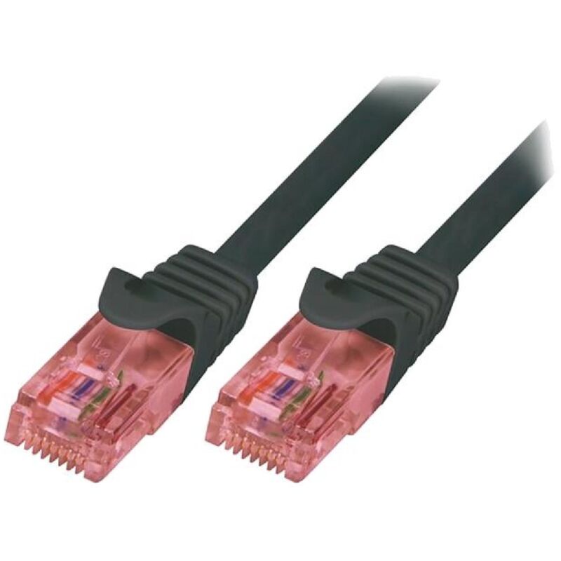 Cable reseau RJ45 male U-UTP Cat 6 noir- 1m