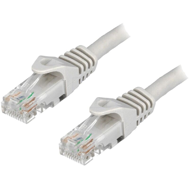 Cable reseau RJ45 male U-UTP Cat.6 gris - 0.5m