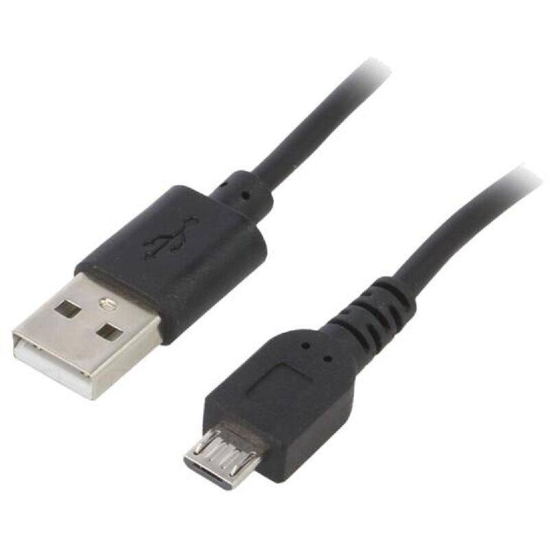 Cable- USB 2.0- USB A prise.USB B micro prise- nickele- 0.6m