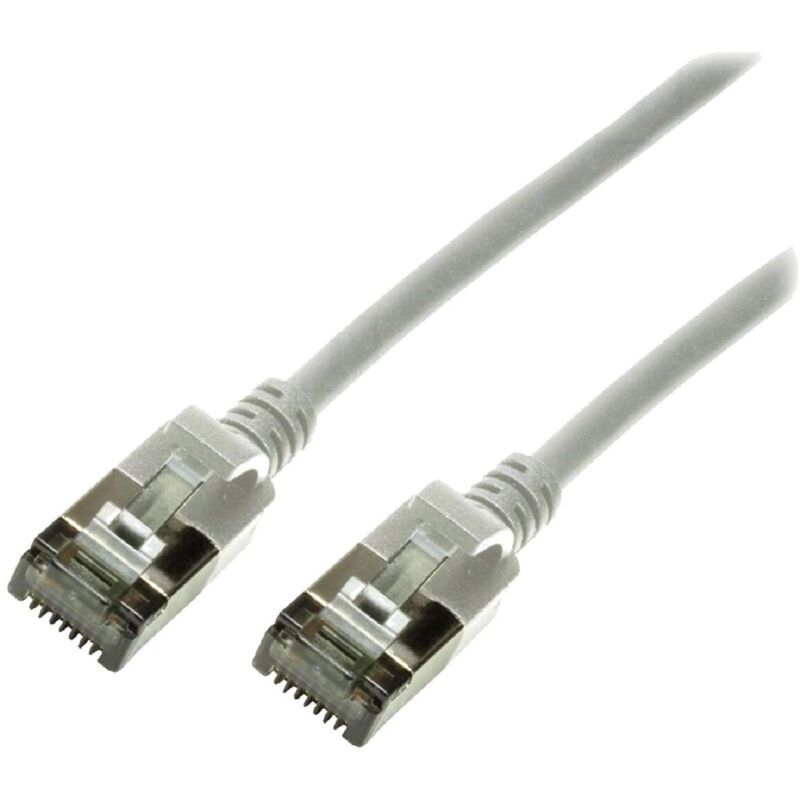 Cable reseau RJ45 male U-FTP Cat.6a gris - 5m