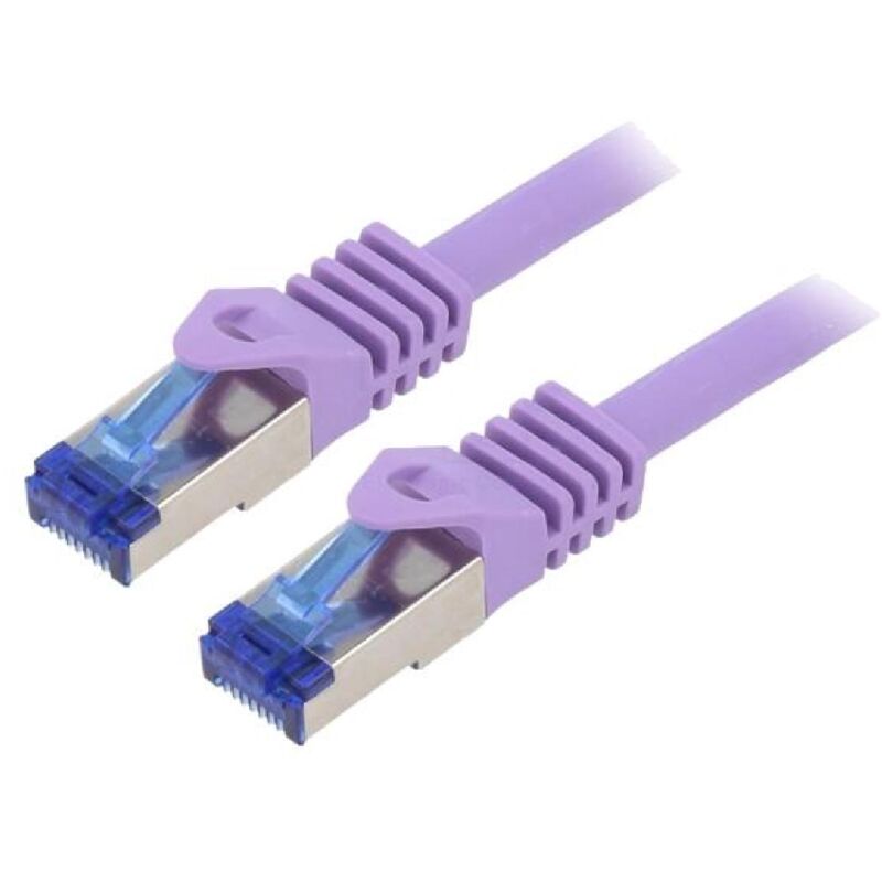 Cable reseau RJ45 male S-FTP Cat 6a violet- 1m