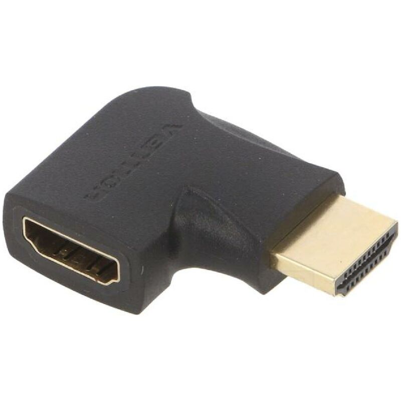 Adaptateur HDMI 1.4 HDMI femelle HDMI prise male 270o - noir