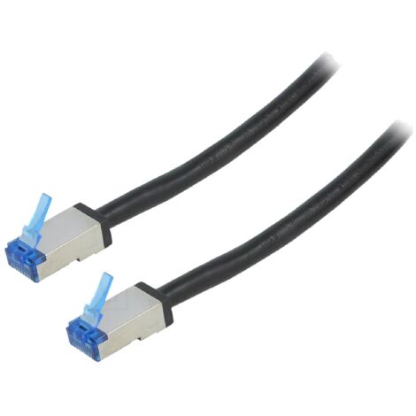 Cable reseau RJ45 male S-FTP Cat 6a noir - 15m