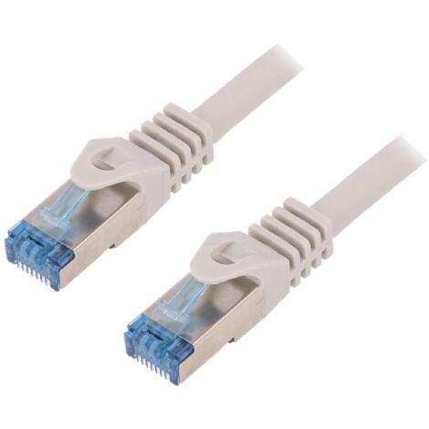 Cable reseau RJ45 male S-FTP Cat.6a gris - 1m