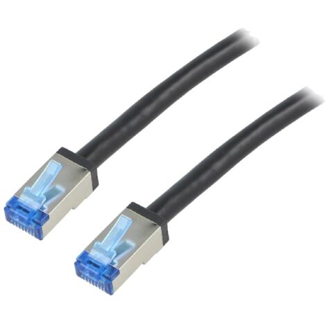 Cable reseau RJ45 male S-FTP Cat 6a noir - 3m