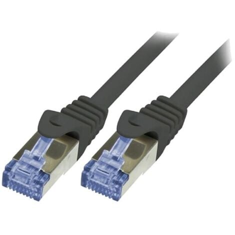 Cable reseau RJ45 male S-FTP Cat 6a noir- 5m