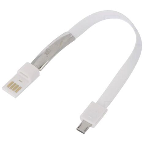 Cable- USB 2.0- USB A prise.USB B micro prise- nickele- 0.23m