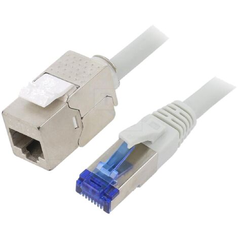 Cable reseau RJ45 male S-FTP 6a gris 2m