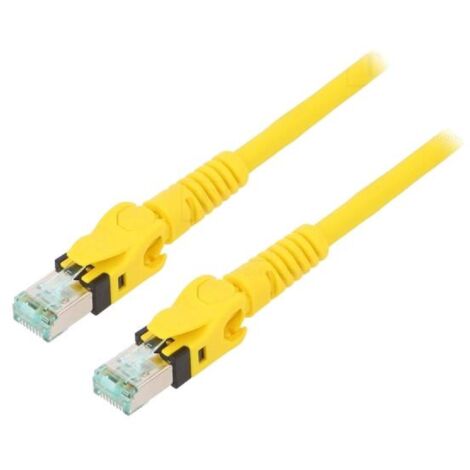 Cable reseau RJ45 male S-FTP cat 6a jaune - 1m