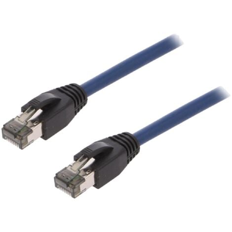 Cable reseau RJ45 male S-FTP Cat 8.1 bleu- 1m