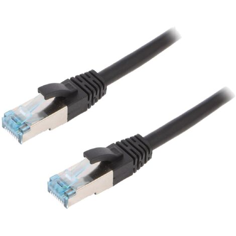 Cable reseau RJ45 male S-FTP Cat 6a noir- 50m