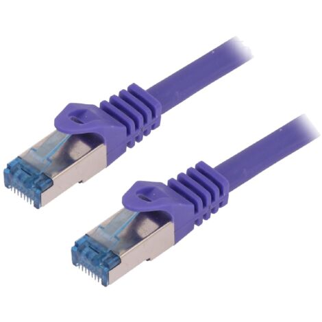 Cable reseau RJ45 male S-FTP Cat 6a violet- 10m
