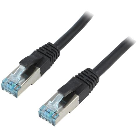 Cable reseau RJ45 male S-FTP Cat 6a noir- 10m
