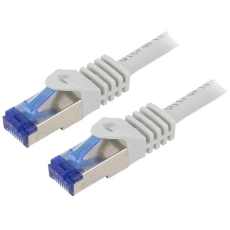 Cable reseau RJ45 male S-FTP Cat.6a gris - 1m