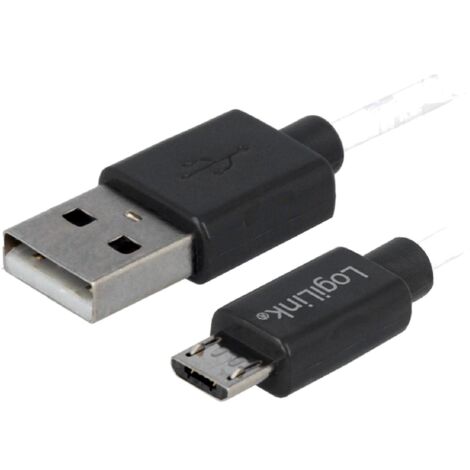 Cable USB 2.0 USB A male USB B micro prise male 1.8m - Noir