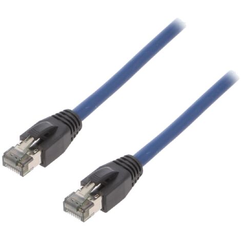 Cable reseau RJ45 male S-FTP Cat 8.1 bleu- 5m