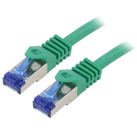 Cable reseau RJ45 male S-FTP Cat 6a vert- 2m