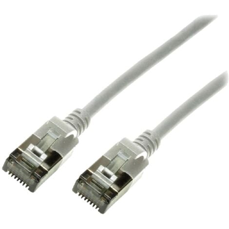 Cable reseau RJ45 male U-FTP Cat.6a gris - 3m