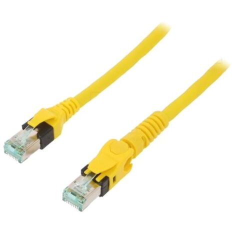 Cable reseau RJ45 male S-FTP Cat 6a jaune - 2m