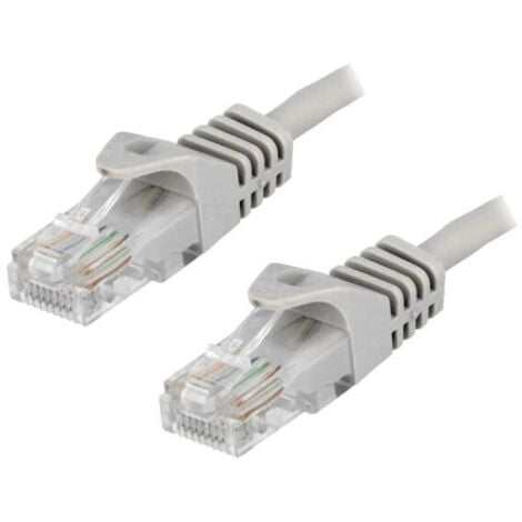 Cable reseau RJ45 male U-UTP Cat.6 gris - 1m