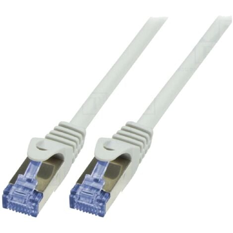 Cable reseau RJ45 male S-FTP Cat.6a gris - 2m