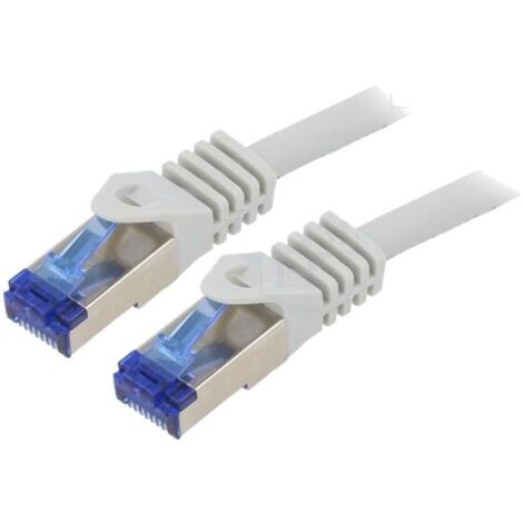 Cable reseau RJ45 male S-FTP Cat.6a gris - 3m