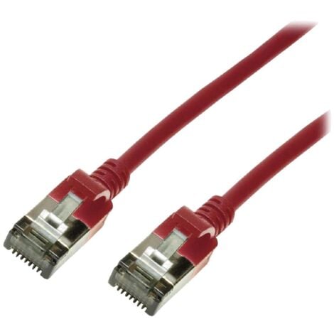 Cable reseau RJ45 male U-FTP Cat.6a rouge - 5m
