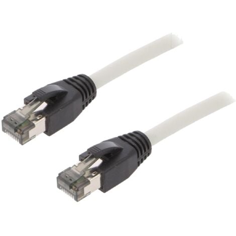 Cable reseau RJ45 male S-FTP Cat 8.1 gris- 5m