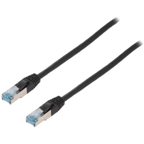 Cable reseau RJ45 male S-FTP Cat 6a noir- 30m