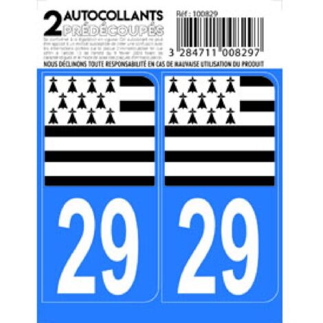 10x Autocollant departement 29 - FINISTERE