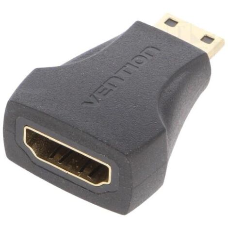 Adaptateur HDMI femelle mini HDMI prise male - Noir