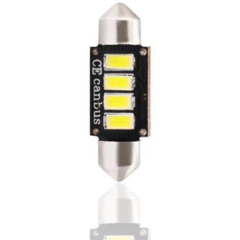 2 Ampoules LED Canbus C5W 12V 2.3W 36mm Blanc