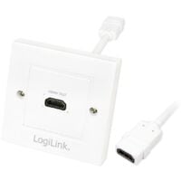 Bloc prise murale encastrable - HDMI - blanc