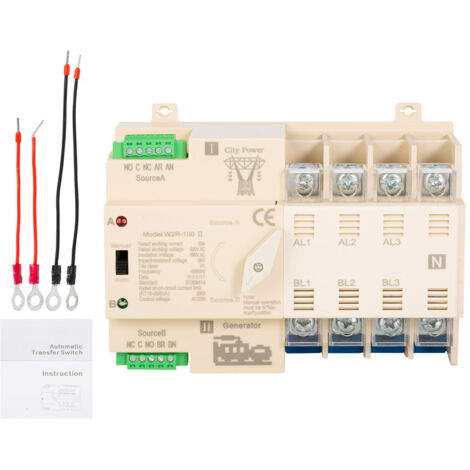 DEWIN Sélecteur électrique sans interruption de commutateur de transfert automatique à double ...