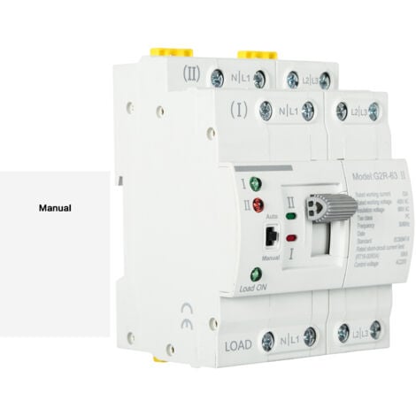 DEWIN Commutateur de Transfert G2R Din Rail 4P 63A ATS Double Puissance ...
