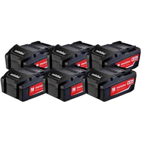 Pack de 6 batteries Li-Ion 18V 4Ah METABO - 625151000