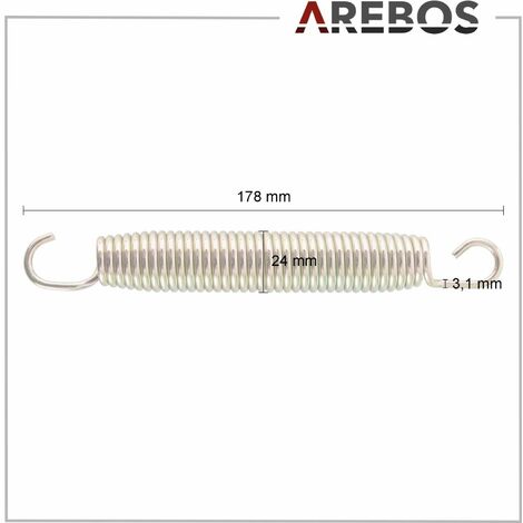AREBOS Trampolinfedern Zugfedern Stahlfedern Trampolin Ersatzfedern ...
