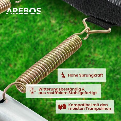 AREBOS Trampolinfedern Zugfedern Stahlfedern Trampolin Ersatzfedern ...