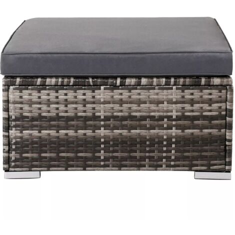 AREBOS Polyrattan Hocker Sitz Ablage In & Outdoor geeignet inklusive ...