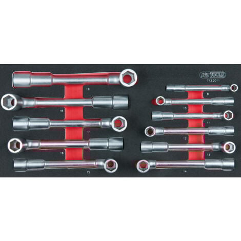 KS Tools - Module de clés à pipe débouchées - 6 pans, 11 pièces - 713.2011