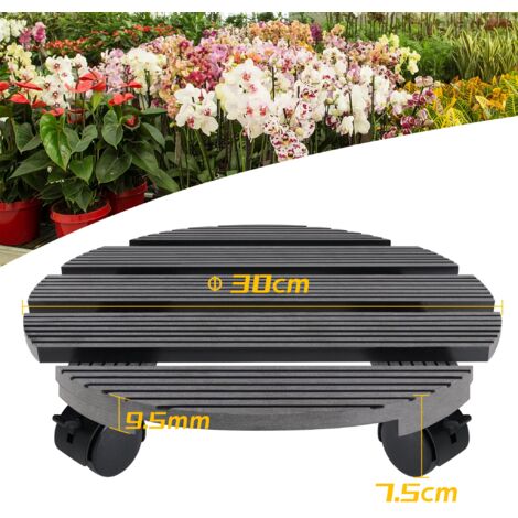 Pflanzenroller 2er WPC Pflanzenroller Blumenroller mit Feststellbare ...