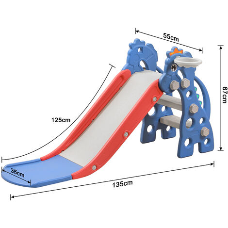 Rutschen Kleinkinderrutsche 3 in 1 Spielplatz Slide mit Basketballkorb ...