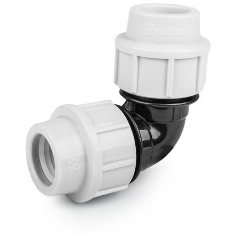 Coude à compression 90° PN16 pour tubes PE 32 mm (Lot de 2)