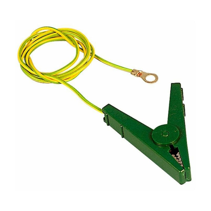 Pince crocodile de connexion terre avec câble de 1 mètre pour clôtures ...