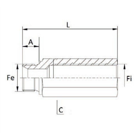 Colonnette Male-Femelle 1/4" pour valve parachute (Lot de 2)